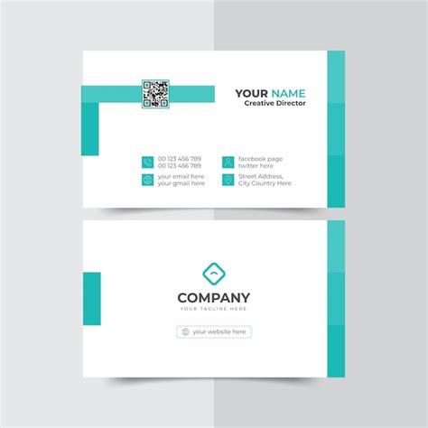Einfaches Visitenkarten Layout Premium Vektor