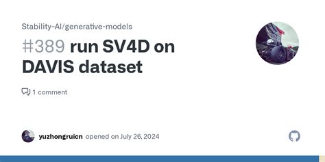 Run SV4D On DAVIS Dataset Issue 389 Stability AI Generative Models