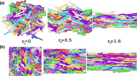 Snapshots Of Polymer Configurations Of A Semicrystalline Polymers And Download Scientific