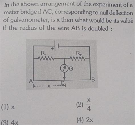 Answered In The Shown Arrangement Of The Experiment Of A Meter Bridge