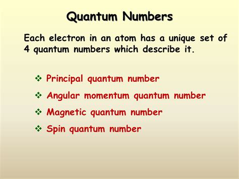Quantum Number Definition Types Chart And Quiz