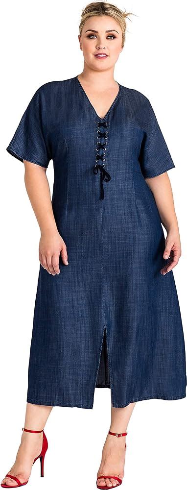 Midi Denim Dress Plus Size Dresses Images 2025