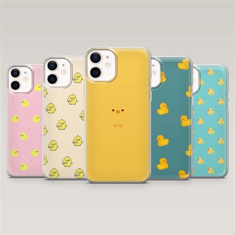 Cute Duck Phone Case Funny Bathing Duckling Cover For Iphone 16 Pro 15