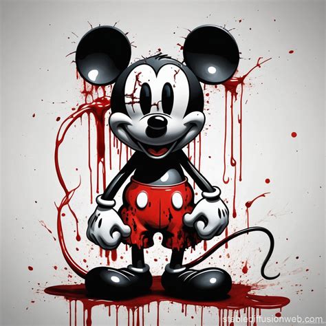Violent Micky Mouse Character Stable Diffusion Online