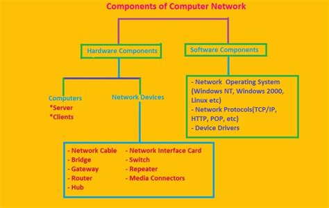 Network Components Computersciencementor Hardware Software Networking And Programming