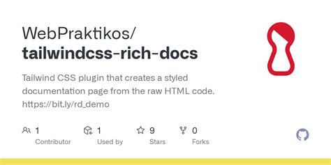 Github Webpraktikostailwindcss Rich Docs Tailwind Css Plugin That Creates A Styled