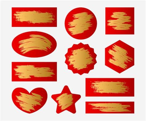 Premium Vector Shapes With Scratch Effect In Realistric Style