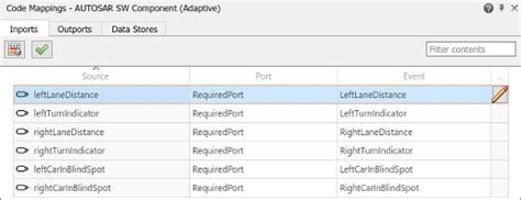 Code Mappings Editor Map Autosar Elements For Code Generation Matlab