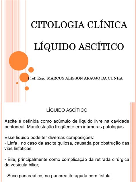 04 Líquido Ascítico Pdf Gastroenterologia Remédio