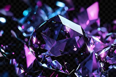 Premium Psd Texture Voronoi Diagram Background With Crystal And Gem Shapes Backg Glowing Y2k