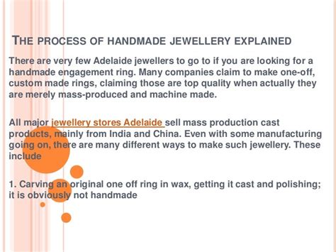 Handmade Jewellery Manufacturing Process At Matthew Elmore Blog