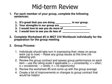 PPT Mid Term Review PowerPoint Presentation Free Download ID 1829660