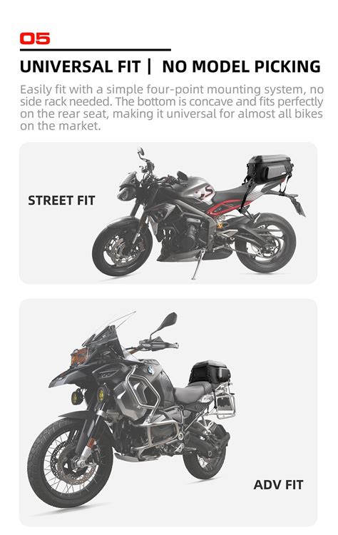 Rhinowalk Hard Shell Motorcycle Tail Bag 23l 35l Multifunction Waterproof Motorcycle Rear Seat