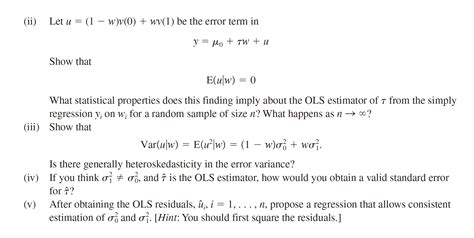 Solved 9 Consider The Potential Outcomes Framework Where W