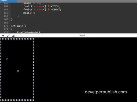 C Program Demonstrating Snake Game