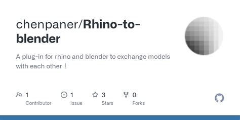 Github Chenpanerrhino To Blender A Plug In For Rhino And Blender To