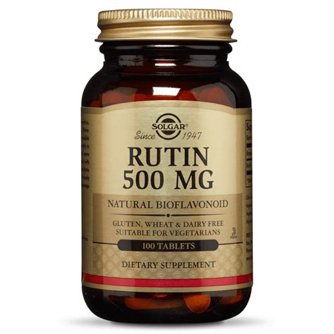 Rutin 500mg Solgar 100 Tabs - Walmart.com