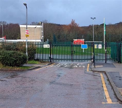 School Entrance Gates Coed Eva Cwmbran © Jaggery Geograph Britain