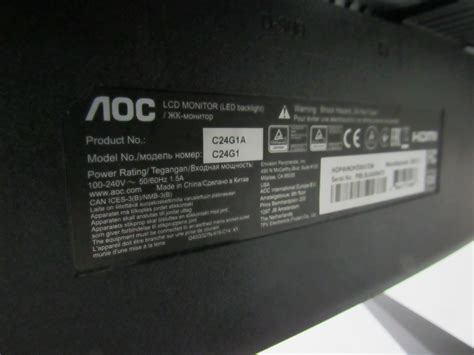 AOC C24G1A 24 165Hz Curved 1500R Full HD W LED Gaming Monitor Local Pickup Only