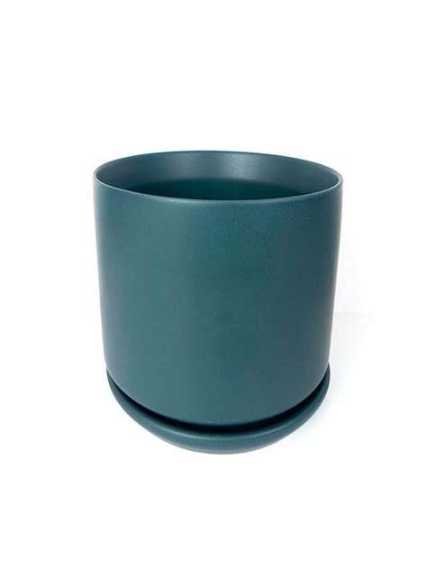 Oderings Garden Centre Classic Cylinder Pot Dark Blue 22cm