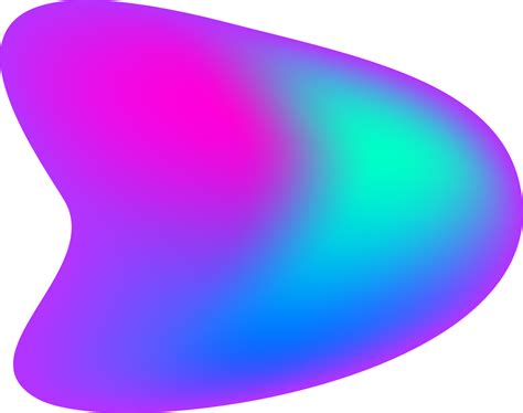 Gradient Blob Shape Abstract Organic Random Form Liquid Fluid