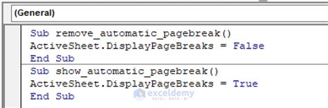 how to remove automatic page break in excel 3 easy ways