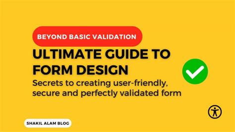 Form Design And Validation 101 Create User Friendly Secure