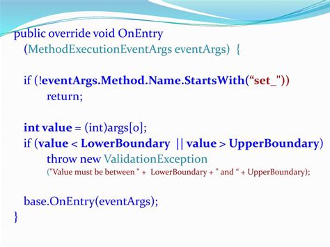 AOP In NET Business Rules Plumbing Enterprise Software Ppt Download