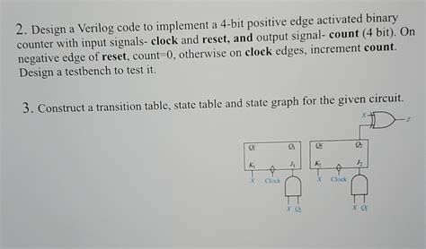 Solved 2 Design A Verilog Code To Implement A 4 Bit