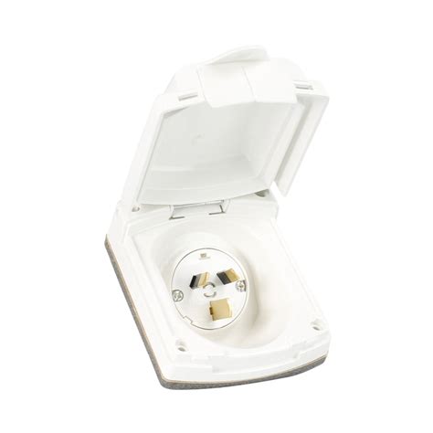 Buy Clipsal 3 Pin 15a Caravan Socket Inlet White Mydeal Australia