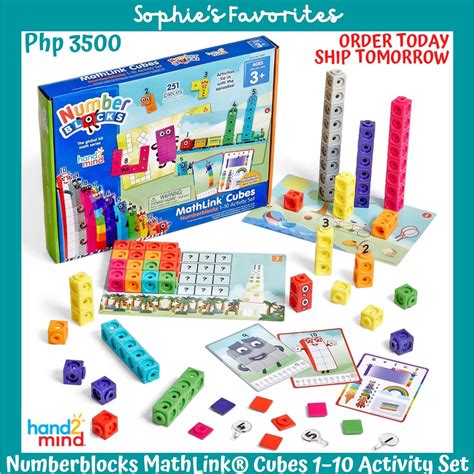 Numberblocks Mathlink® Cubes 1 10 Activity Set Hand2mind Linking Cubes Link Cubes Number