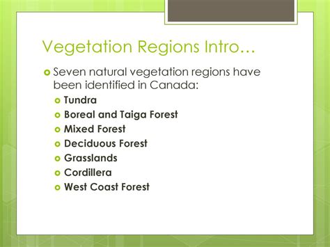 Vegetation Regions Of Canada Ppt Download