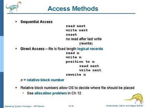 chapter 13 filesystem interface operating system concepts 10