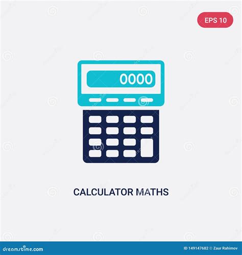 Two Color Calculator Maths Tool Vector Icon From Business Concept Isolated Blue Calculator