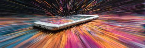 Smartphone App Crash Error Displayed With Motion Blur Suggesting