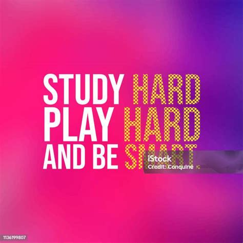 열심히 공부 하 고 열심히 놀고 현명 하 게 공부해 보세요 현대 배경으로 교육 견적 감정에 대한 스톡 벡터 아트 및 기타 이미지 감정 개념 교육 Istock