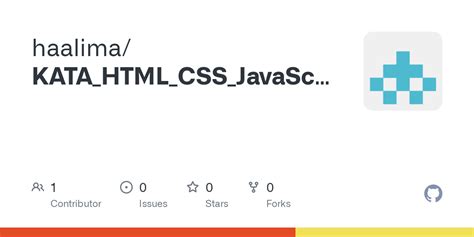 GitHub Haalima KATA HTML CSS JavaScript