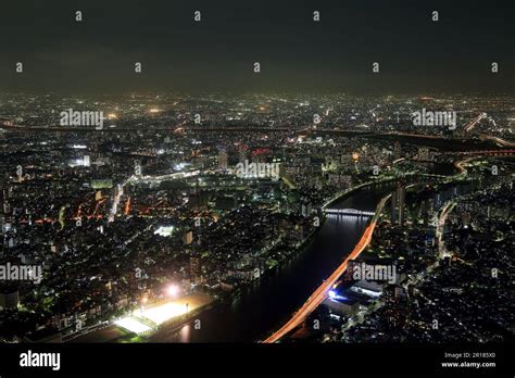 Night View Of The North Side Minami Senju Kita Senju Viewed From The