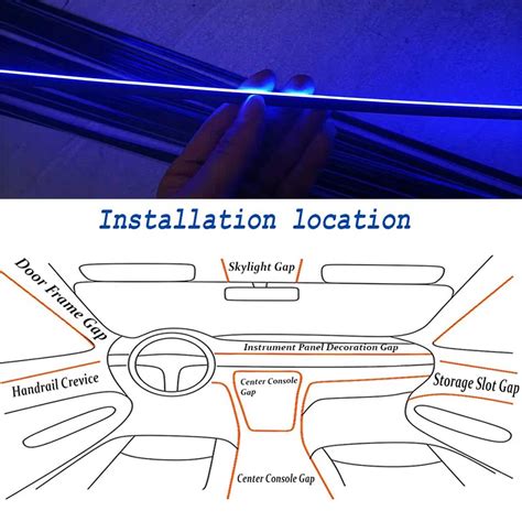 Car Interior Light Fiber Optic Light Contour Light