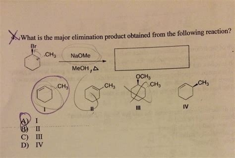 Solved What is the major elimination product obtained from | Chegg.com