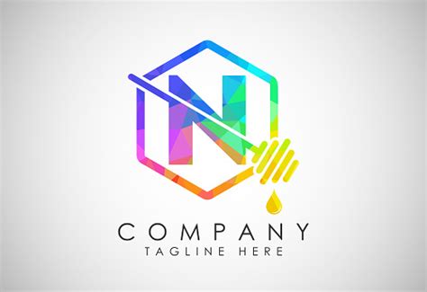 벌집 꿀벌 로고 디자인이 있는 로우 폴리 알파벳 꿀 로고 글꼴 엠블럼 벡터 일러스트 레이 션 0명에 대한 스톡 벡터 아트 및 기타 이미지 Istock