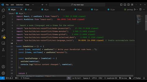 Build A Reactjs Ace Code Syntax Highlighter And Editor In Various