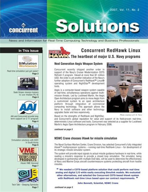 Concurrent Redhawk Linux The Heartbeat Of Major Us Navy Programs