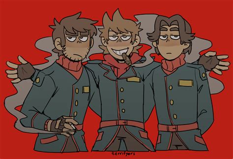 Eddsworld Comics Tord Paul And Patryck Red Leader Symbol Red