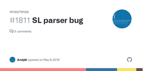 Sl Parser Bug · Issue 1811 · Renpyrenpy · Github