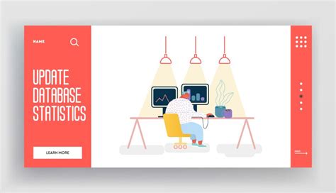 programmer working writing code on computer vector image