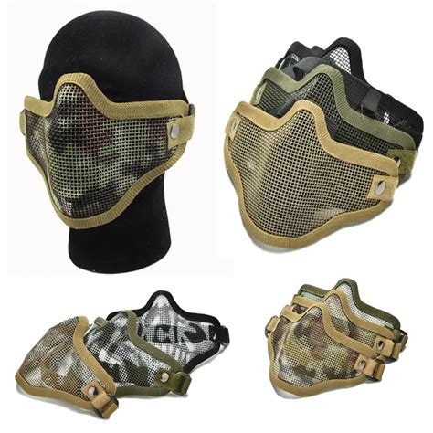 Airsoft Steel Mesh Half Face Mask Tactical Protect Strike Paintball