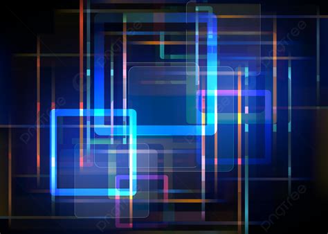 Abstract Box Line Technology Geometric Light Effect Background Line Technology Abstract