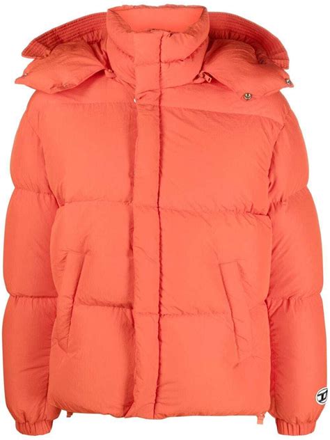 Logo Patch Hooded Nylon Puffer Jacket Editorialist