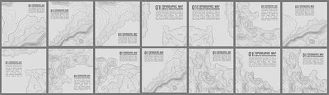 지리적 산 지형 벡터 일러스트레이션 지형 패턴 텍스처 육상 벡터 지형에 매핑합니다 입면 그래픽 윤곽 높이 선입니다 벡터 집합입니다 0명에 대한 스톡 벡터 아트 및 기타